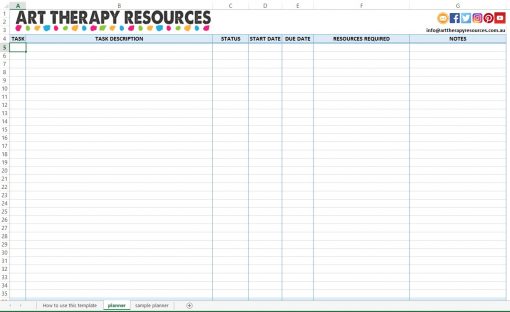 Planning Template for Your Art Therapy Practice (includes free download)