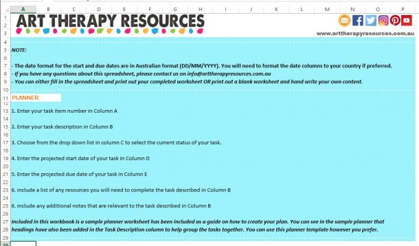 Planning Template for Your Art Therapy Practice (includes free download)